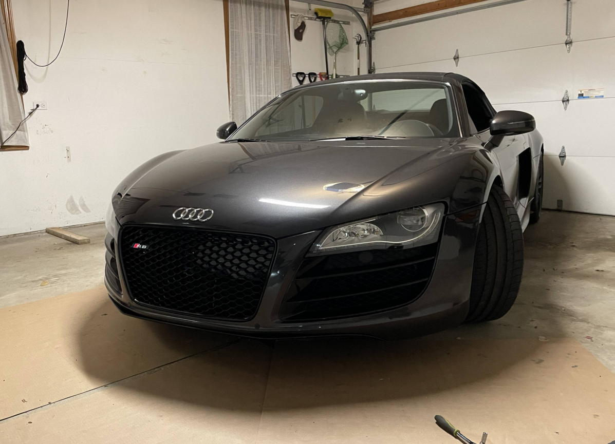 R8 front grille for Audi R8 2007-2013 RS style mesh front bumper hood ...